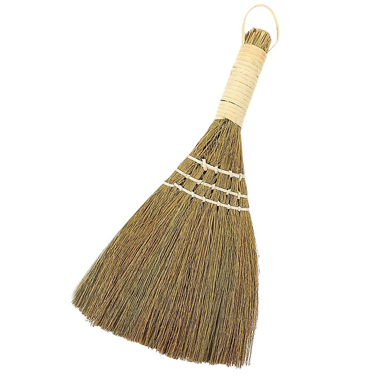 Sweeping Broom Palm Broom Small Natural Whisk Broom Retro Vietnamese Sweeping Broom Desk Cleaning Brush for Courtyard Garage Lobby Mall Market Sidewalks Decks