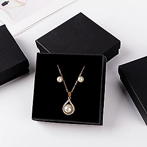 Sdootjewelry Black Jewelry Boxes Bulk 24 Packs, Gift Box for Jewelry with Foam, Small Jewelry Boxes for Gifts, 3.5’’ × 3.5’’ × 1.2”