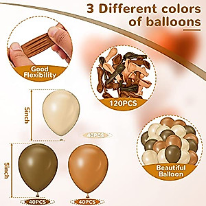 120 Pieces 5 Inch Retro Latex Balloons Retro Party Balloons for Baby Shower Birthday Wedding Engagement Graduation Party Art Performance Reveal Decoration (Caramel, Coffee, Apricot)