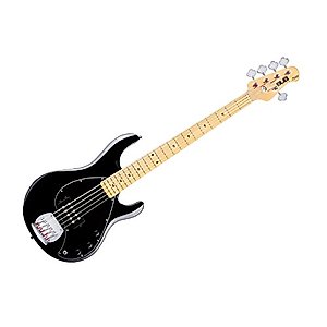 Sterling by Music Man StingRay Ray5 Bass Guitar in Black, 5-String