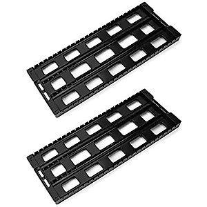 Qwork Antistatic ESD Circulation Rack Shelf, PCB Tray ESD Shelf Circulation Rack, 25 Slot Storage Stand Circuit Board Holder, Plastic, Black, 2 Pack
