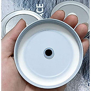 Luckkyme Mason Jar Lids, 20 Pieces Bottle Cap with Straw Hole/Silicone Rings Compatible with Mason Jar