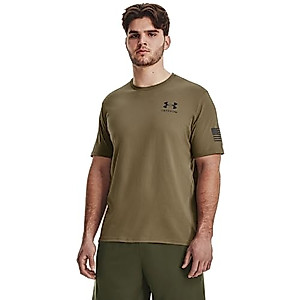 Under Armour Men's New Freedom Flag T-Shirt, (499) Federal Tan / / Jet Gray, Large