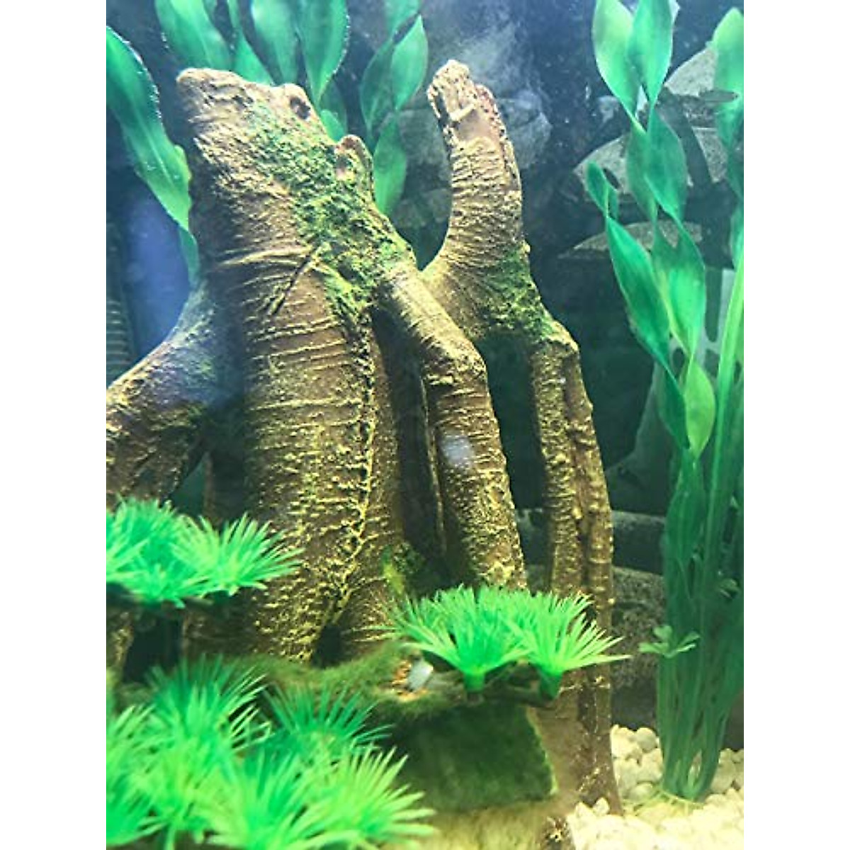 SLOCME Aquarium Resin Tree Trunk Ornament - Fish Tank Wood House Decor, Betta Fish or Other Pets Can Swim Through The Branches