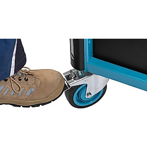 Hazet Tool Trolley 179NXXL-8D/3 Tool/Material and Assembly Trolley with Socket Strip for Space-Saving Transport Load Capacity (Dynamic): 750 kg, Load Capacity (Static): 1000 kg Blue
