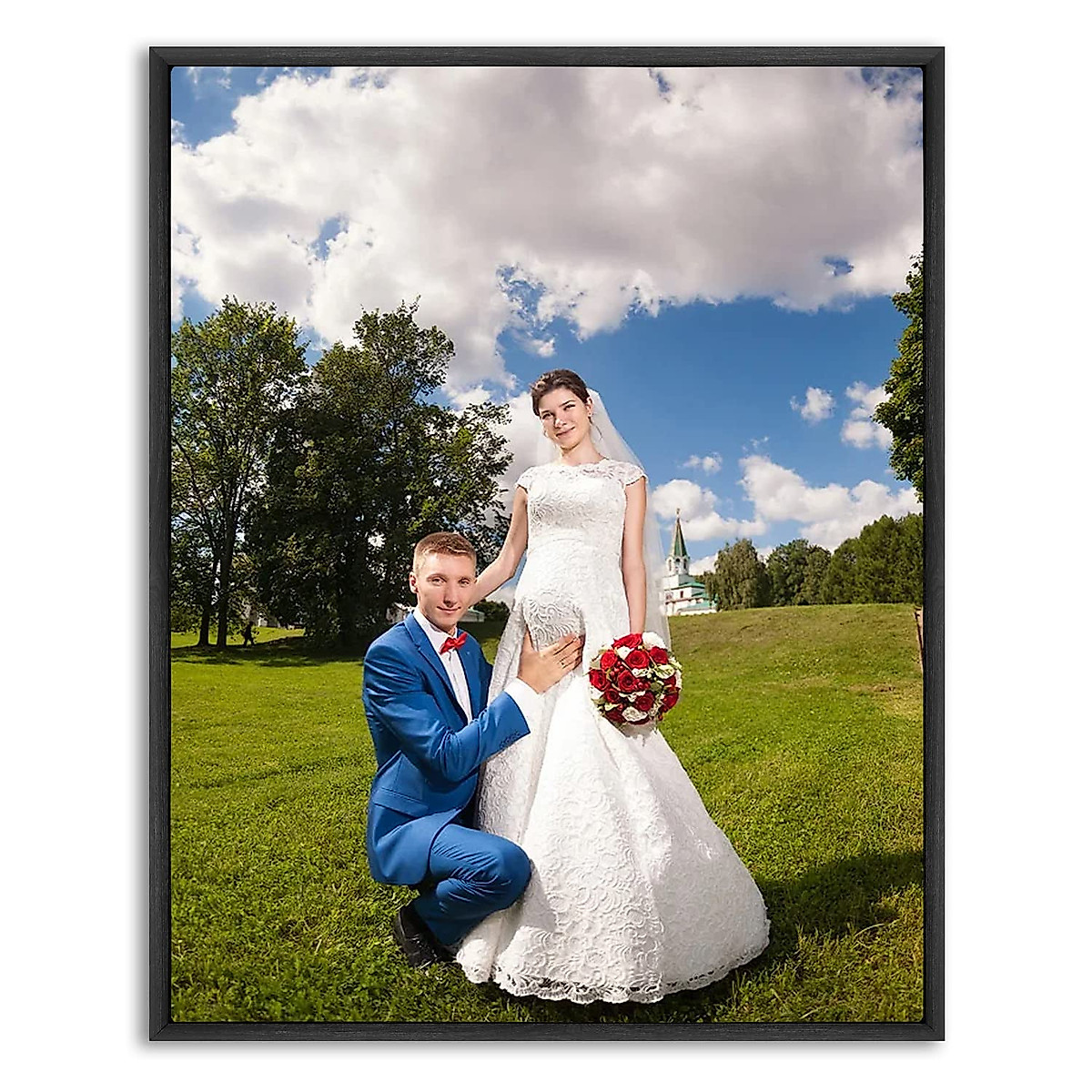 Wall-Art Supplies DIY Floater Frames for Canvas Paintings,1.25" Deep Picture Frame,Floating Frame for Canvas Prints,Canvas Floater Frame(Black 10×20 inch)