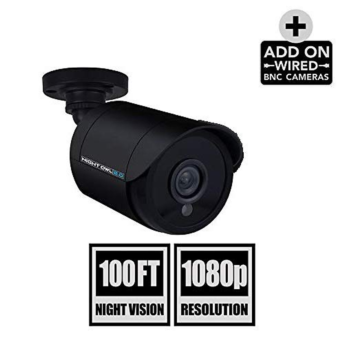 Night Owl Security 1 Pack HD Analog 1080p Camera (Black, Replacement Camera Only, No Charger, No Cable)