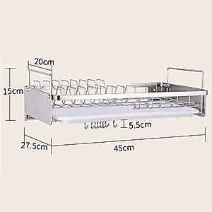 FEHUN Sinks,Wall-Mounted Kitchen Dish Rack Drain Rack Kitchen Racks