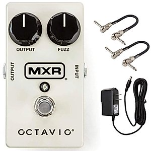 MXR M267 Octavio Fuzz Pedal Bundle with 2 MXR Patch Cables and Power Supply