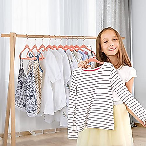 IEOKE Baby Velvet Hangers,50 Pack Children Clothes Hangers Ultra Thin Non Slip Clothes Racks with 6 Pcs Kids Clothing Dividers