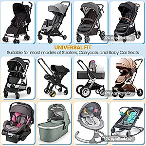 Orzbow Universal Mosquito Net for Stroller,Baby Bug Net with Two-Way Zippers & Storage Bag,Breathable & Foldable Mosquito Nets for Strollers,Car Seat,Bassinet,Cradle,Portable Mini Crib (Black)