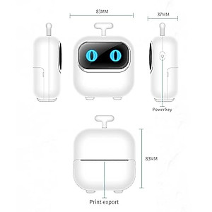 HXBER Mini Printer, Mini Pocket Printer Portable Thermal Instant Photo Printing Label Maker Machine BT Wireless Connect Compatible with Android or iOS APP Support Receipt Label Memo Sticker Notes