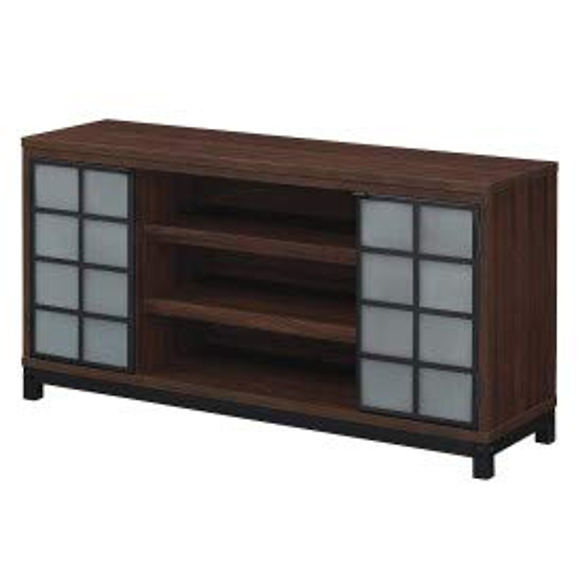 Twin Star Home 55" Uptown Uptown Loft TV Stand for Up to 60" TV - Saw Cut Espresso, TC55-6490-PD01