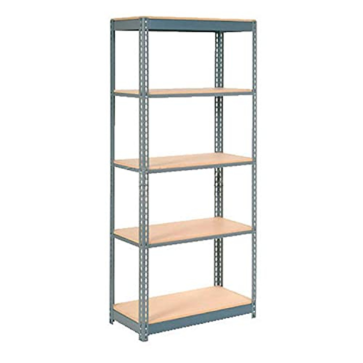 Global Industrial Boltless Heavy Duty Shelving 36" W x 18" D x 60" H, 5 Shelves, Wood Deck