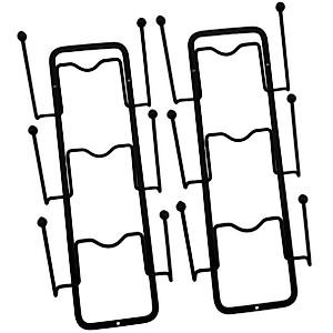 DECHOUS 4 Pcs Three Layer Pot Lid Hanging Decor Wall Bracket Wall Hooks Decorative Pan Lid Organizer Saucepan Lid Holder Kitchen Towel Hanger Reusable Pot Lid Holder Pot Rack