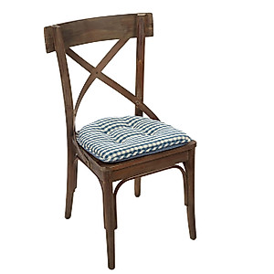 Klear Vu Omega Non-Slip Universal Chair Cushions for Dining Room, Kitchen and Office Use, U-Shaped Skid-Proof Seat Pad, 15x16 Inches, 2 Pack, Gingham Blue 2 Count