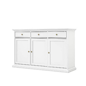 Tvilum Sonoma Sideboard with 3 Doors and 3 Drawers, White