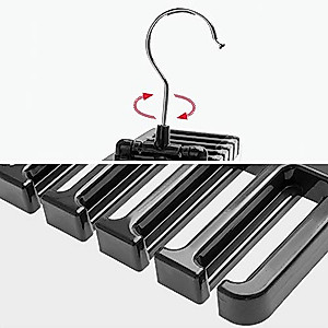 2 PCS Belts Rack, Storage Organizer, Hanger, Holder - Closet tie Racks Hangers Sturdy for Men Women, Black