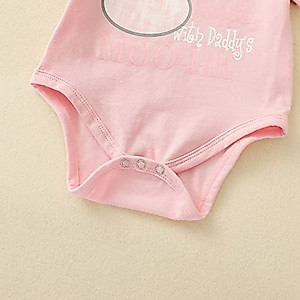 Infant Newborn Baby Girls Outfit Cow Words Prints Short Sleeve Tops Bell Bottom Pants Headband 3pcs Set Outfits New Baby Pink