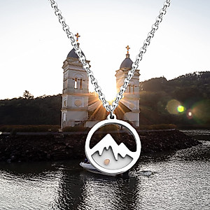 Octjewty Mountain Mustard Seed Jewelry Faith Move Mountains Necklace Bracelet Gift for Christian (Pendant Necklace)