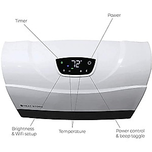 Heat Storm HS-1500-PHX-WIFI Infrared Heater, Wifi Wall Mounted