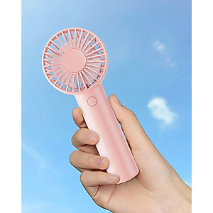 Edvision Mini Handheld Fan, Powerful Portable Fan 3 Speeds, USB Rechargeable Small Hand Fan, Personal Fan Battery Operated, Cute Design Makeup Eyelash Fan for Stylish Girls Women Kids Outdoor Travel
