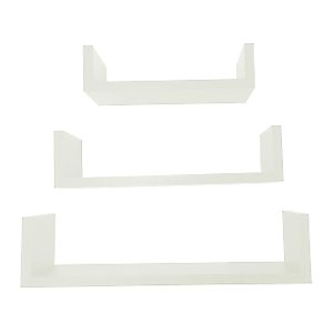 MANZOO White Shelves, Shelves for Bedroom Floating Shelves, White Shelfs Shelves for Wall Storage Wall Shelves, 17in x 4in x 4in,White