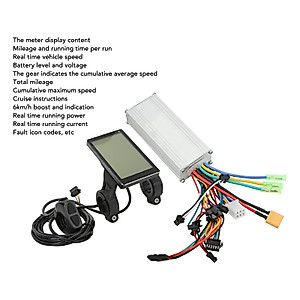 RiToEasysports 48V 60V 500W Electric Bike Brushless Controller Kit, Electric Scooter Motor Brushless Controller Kit with LCD Display Panel