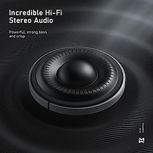 Mevoix On Ear Headphones with Microphone, Wired Headphones for Adults Teens Kids, Deep Bass, Memory Foam Earpads, Foldable Noise Isolating Wired Stereo Headphones for Computer Laptop Smartphone