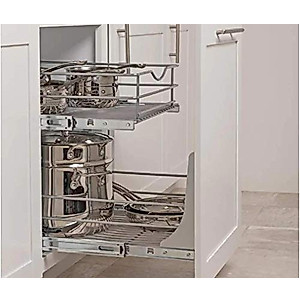 Knape & Vogt Simply Put Platinum Frosted Nickel Door Mount Kit for Pull Out Baskets and Waste Bins