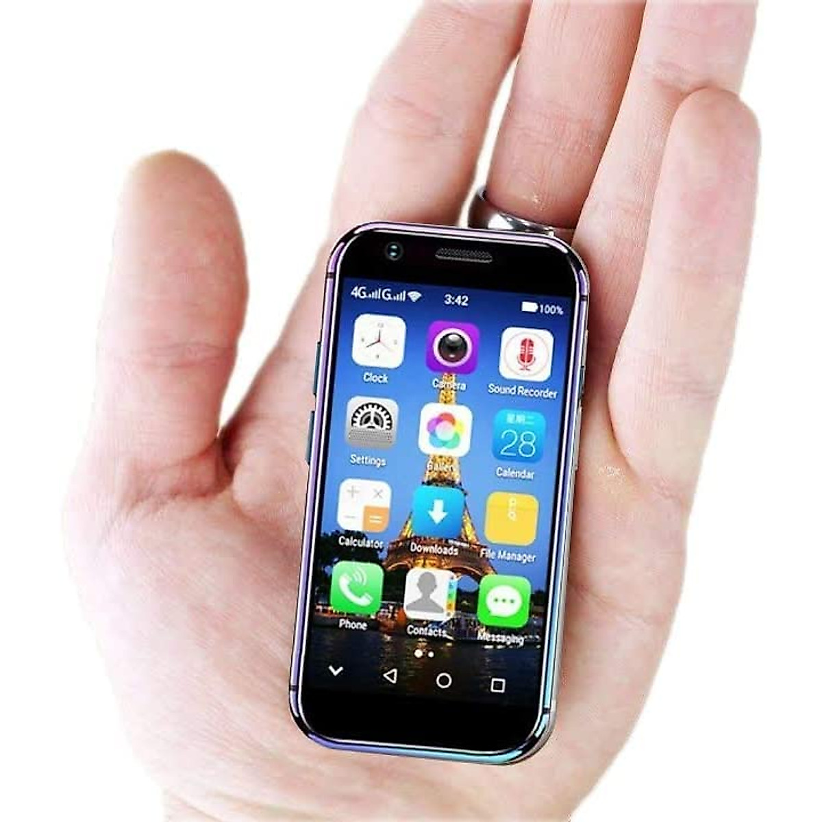 iLight Mini Smartphone XS, World's Smallest 10+ Android Phone 4G LTE, Super Small 2.5" Touch Screen. Global Unlocked - Great for Kids. Pocket Phone Gift. 1GB RAM / 8GB ROM. Tiny iPhone 10s Look Alike