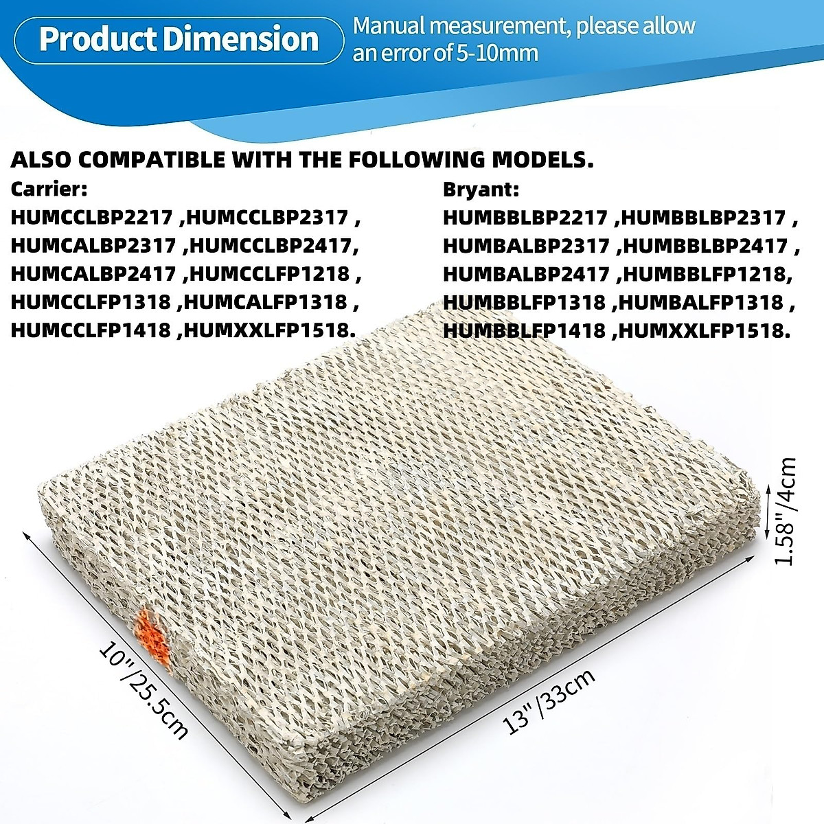 Gazeer 35 Water Panel Humidifier Replacement Filter made of aluminum mesh for AprilAire Whole-House Humidifier Models 350, 360, 560, 560A, 568, 600, 600A, 600M, 700, 700A, 700M, 760, 760A, 768 (2Pack)