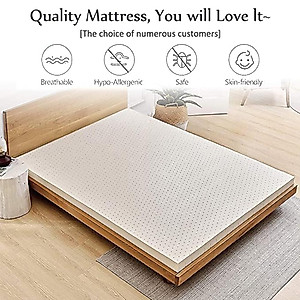 ARyako 100% Natural Latex Topper Firm - 4 Inch Collection The Only Virtually Allergy Free Latex - Firm,4in,150x200cm(59x79in)