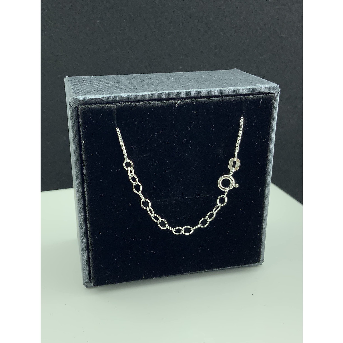 SILVERCLOSEOUT Sterling Silver Blue Cz Small Evil Eye Necklace Nazar Charm Amulet Protection Necklace for Adult Women's and Teen Girls