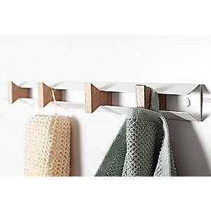 LINENVIBE Wall Hooks for Hanging, Towel Racks for Bathroom, Coat Hooks Wall Mounted (White Matte)