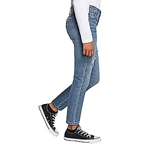 Levi's Girls' High Rise Straight Fit Jeans, Pyraminds, 8