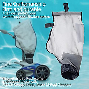 360240 Racer Pool Cleaner Debris Bag Kit/with Hook & Loop Fastener, for Pentair Racer 360228 & Racer LS 360330 Kreepy Krauly Automatic Pool Vacuum Cleaner Replacement Parts (1 Pack)