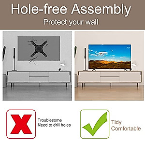 TV Base Stand for Hisense TV Stand, TV Stand Legs for Hisense 32" 43" 50" 55" 60" 65" 75" Roku&Android Smart TV, for 55H6570G 43H6570G 50H6570G 65H6570G 55A6G 50A6G 55U6G, with Screws