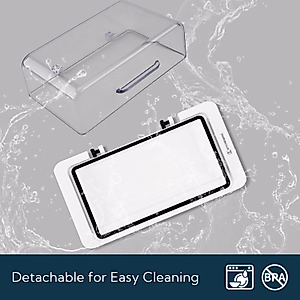 KITCHENDAO Airtight Flip-Top Butter Dish with Lid for Countertop and Refrigerator, Butter Keeper, Plastic Butter Holder Tray for 2 Sticks East Coast/West Coast/European Style/ Kerrygold Butter