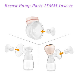 Mayyatt Pump Parts Flange Inserts 15mm 2pcs Soft Silicone Trumpet Accessories Well Fit 24mm Wearable Hand Free Breast Pump s9 s12 pro Pump Flange