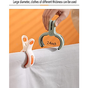 Rovedcity Heavy Duty Clothes Pins for Beach Blankets Cruise Heavy Laundry Clothespins Windproof Clamps Easy Store Clothes Pegs(5 Pack) (Green)