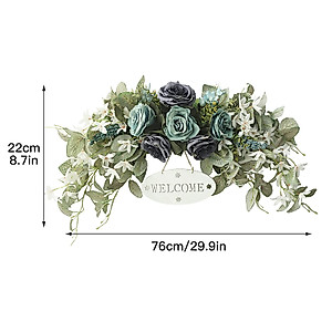 WYSRJ Artificial Flower Swag 30Inch Rose Swag Flowers Wedding Arch Swag Artificial Floral Swag Wreath for Wedding Home Room Garden Lintel Decoration