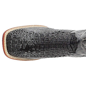 Ferrini Mens Hornback Embroidered Square Toe Dress Boots Mid Calf - Black - Size 10.5 D