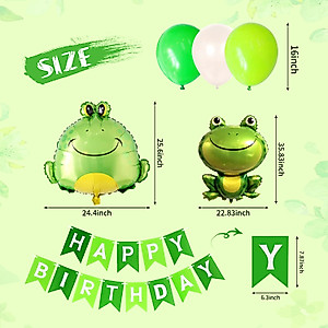 LaVenty Frog Birthday Decoration Frog Balloon Frog Birthday Party Supplies Reptile Birthday Party Decorations Frog Princess Party Decoration Garden Birthday Decoration