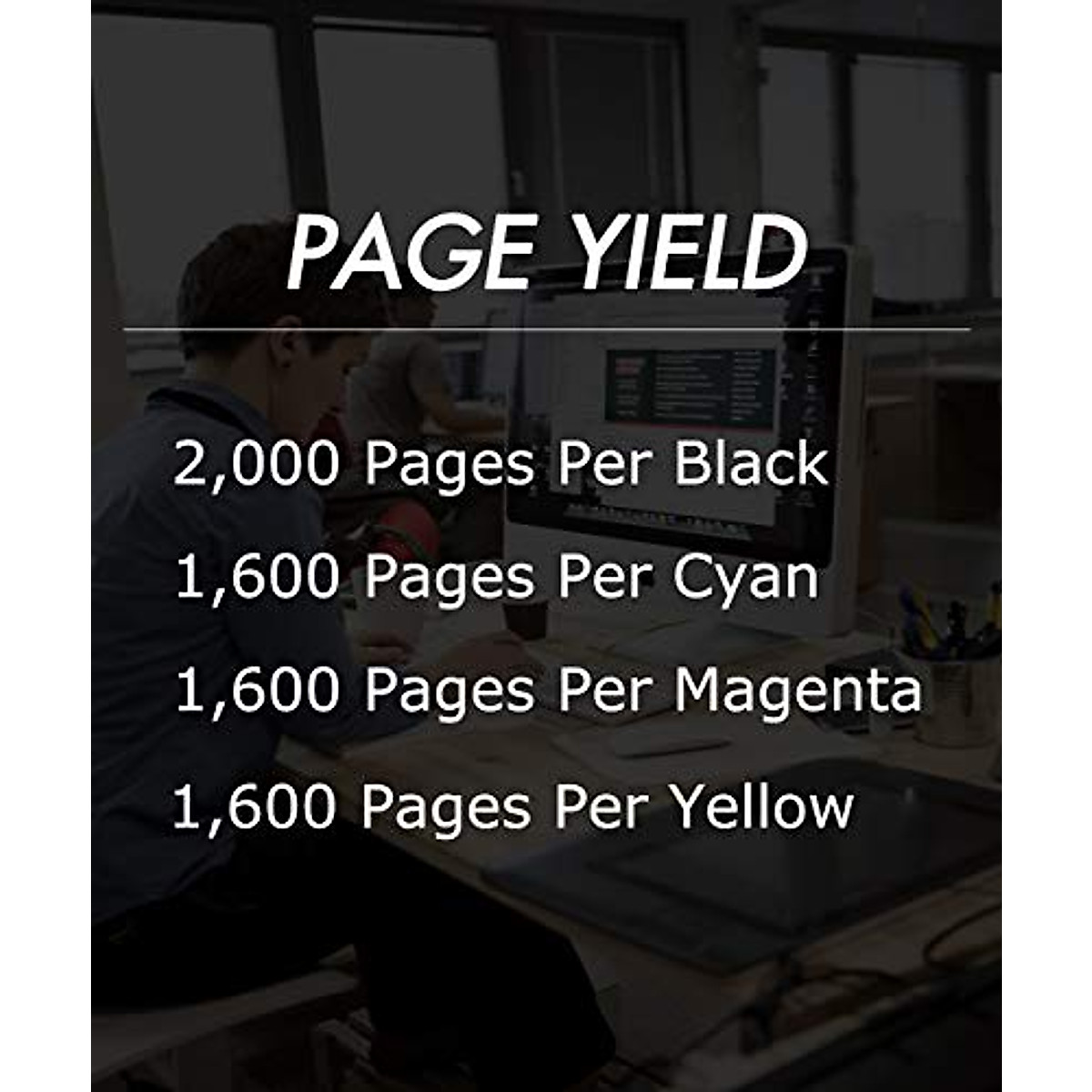 (5 Pack, Color Set) Compatible 952 Ink Cartridge (2xB+CYM) for HP OfficeJet Pro 7720 7740 8710 8715 8720 All-in-One Printer, Sold by GTS