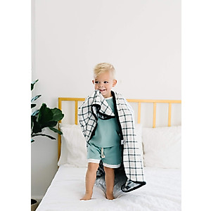 Large Premium Knit Baby 3 Layer Stretchy Quilt Blanket"Gunnar" by Copper Pearl