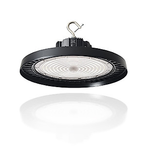 480V UFO LED High Bay Light 180W-200W-240W Power Tunable, 160Lm/w Ultra Bright 5000K 0-10V Dimmable High Bay Led Shop Lights, ETL&DLC Listed Commercial Bay Lighting for Warehouse Factory, AC277-480V