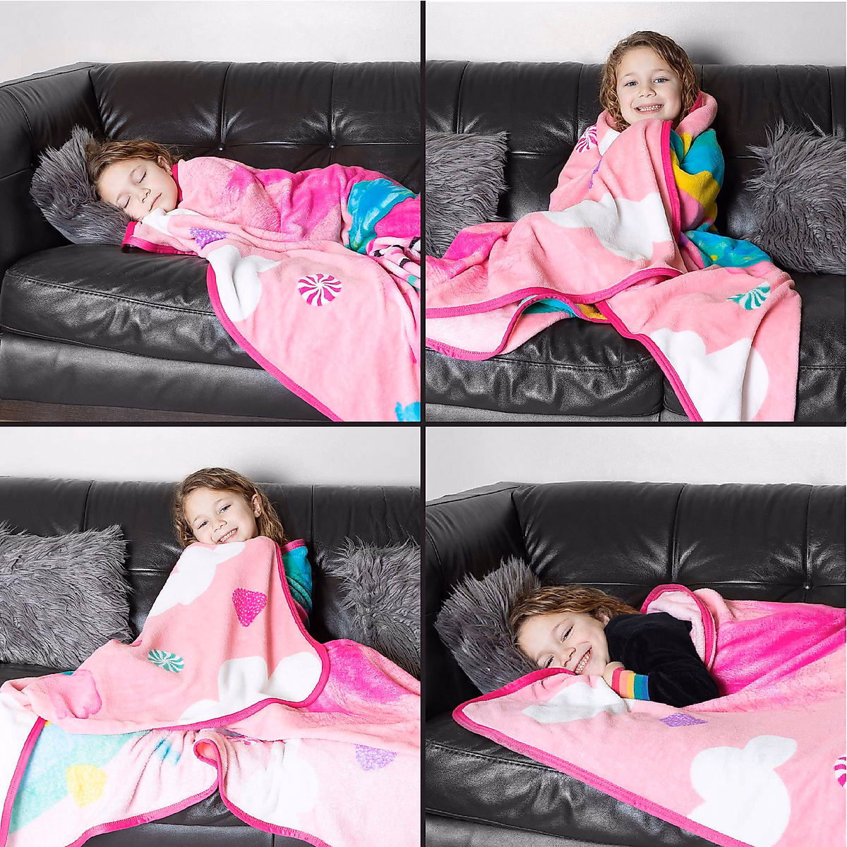 Franco Kids Bedding Soft Plush Micro Raschel Throw, 46 in x 60 in, Trolls World Tour