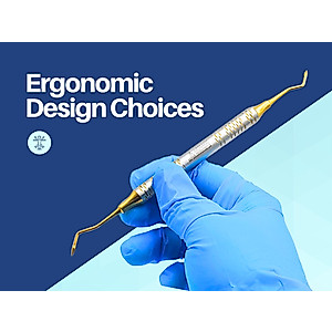 Dental Composite Glass Ionomer Amalgam Filling Instruments Kit (7 Golden Plasma Coated pcs) by Artman instruments