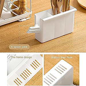 Sifanhao Expandable Pot Rack Organizer Shelf Expandable Cookware Organizer Baking Pan Organizer Kitchen Pot Lid Rack Organizer (White)